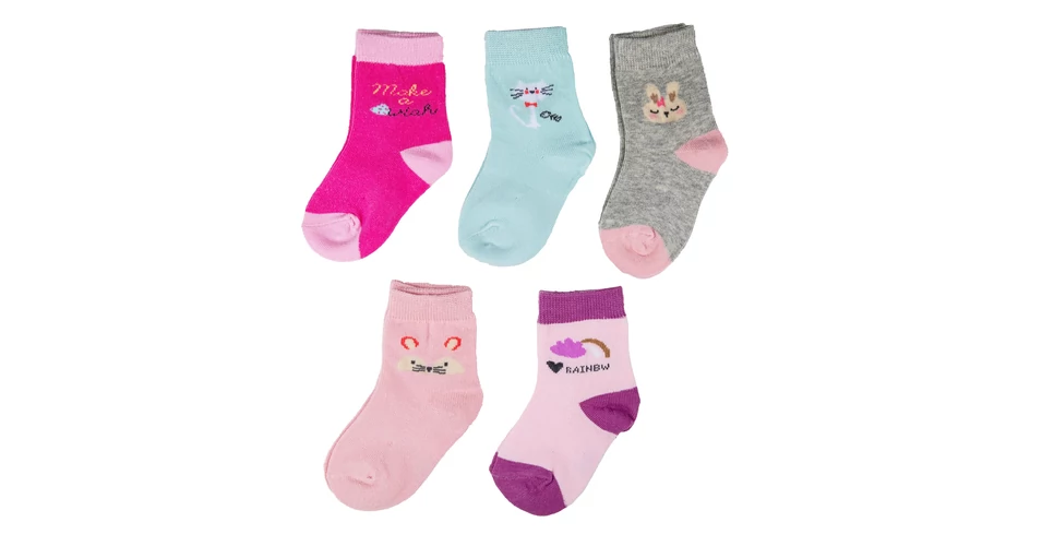 Kényelmes, puha, légáteresztő gyerekzoknik 5 pár/csomag